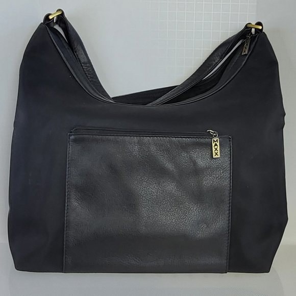 Maxx New York | Bags | Maxx New York Black Canvas And Vinyl Purse ...